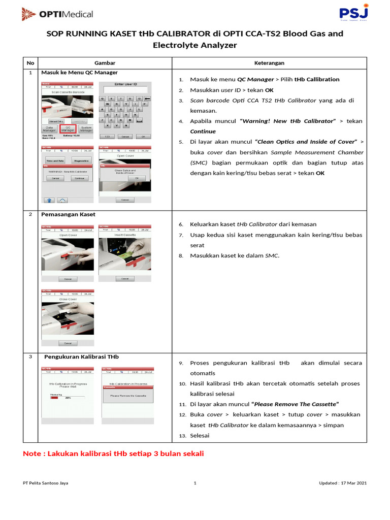 SOP THB Cal TS2 Colored Mar 2021 | PDF