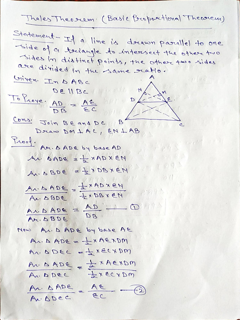 Thales Theorem | PDF