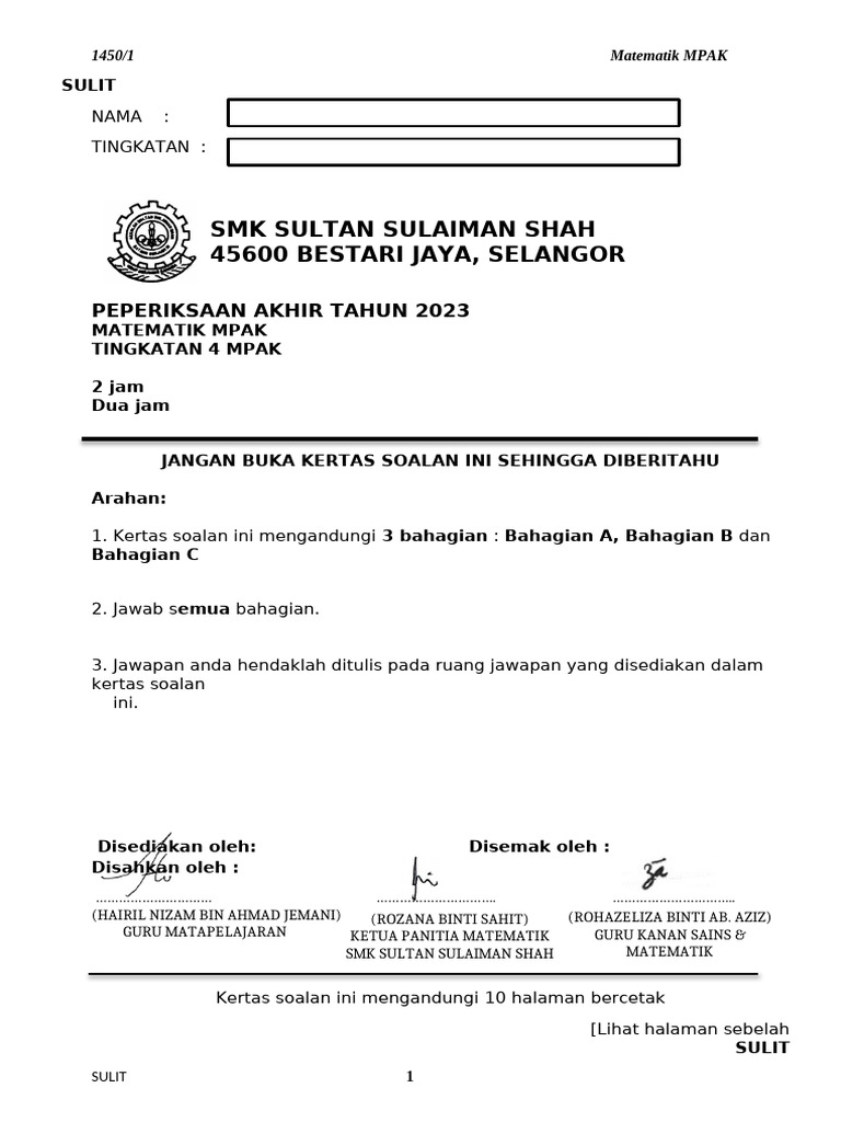 Pat Math T4 SMK4S 2023 | PDF