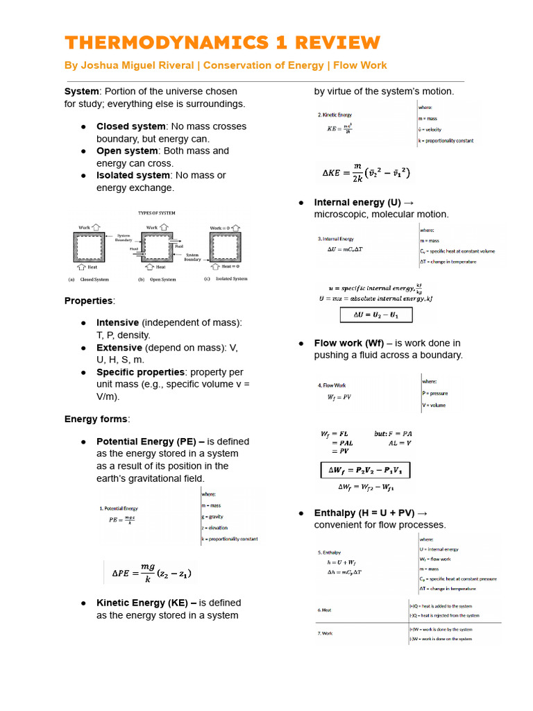 Non-Flow Energy Equations in Thermodynamics | PDF | Gases | Enthalpy
