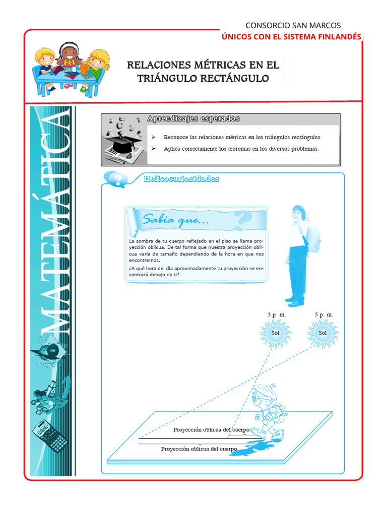 Relaciones Métricas en El Triangulo Rectangulo | PDF | Euclides | Geometria clasica