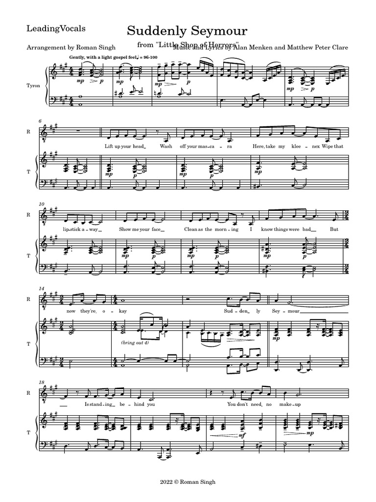 Suddenly - Vocal Piano | PDF