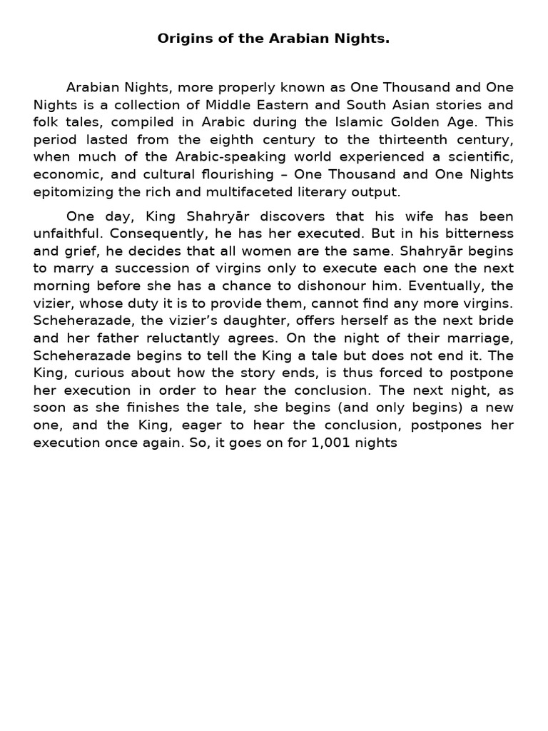 Ali Baba: A Tale from Arabian Nights | PDF | One Thousand And One ...