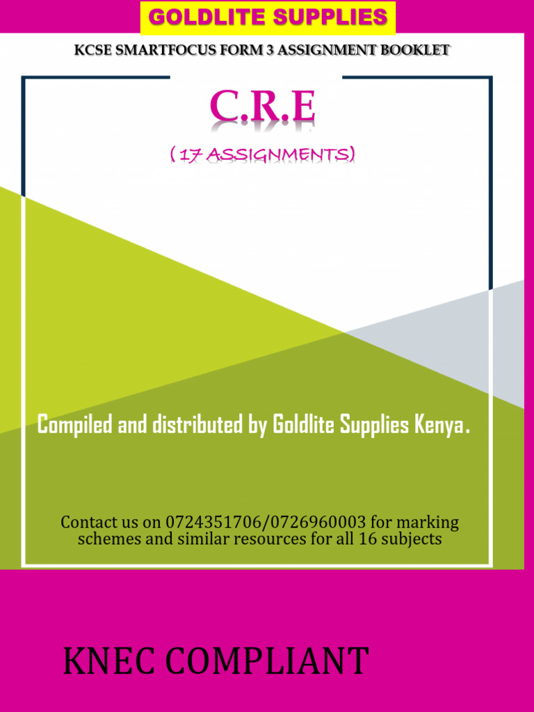 Cre F3 Holiday Assignments | PDF | Jesus | Elijah