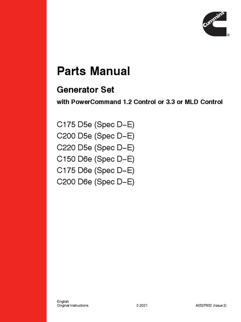 Cummins Generator Set Parts Manual | PDF | Electrical Connector | Power ...