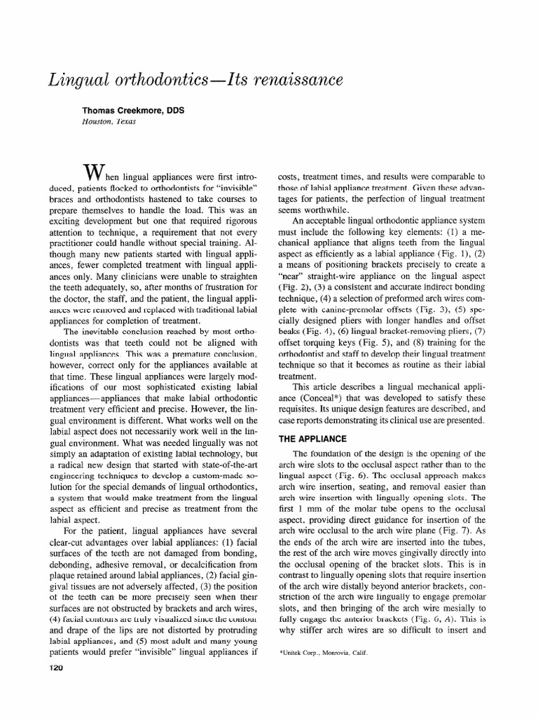 Innovations in Lingual Orthodontics | PDF | Orthodontics | Dental Anatomy