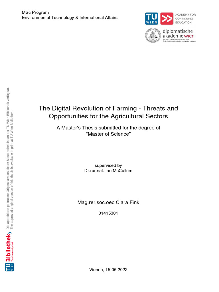 Fink Clara Sabine - 2022 - The Digital Revolution of Farming - Threats ...