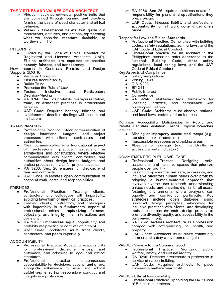 Prof - Prac 2 Reviewer p2 | PDF | Architect | Specification (Technical ...