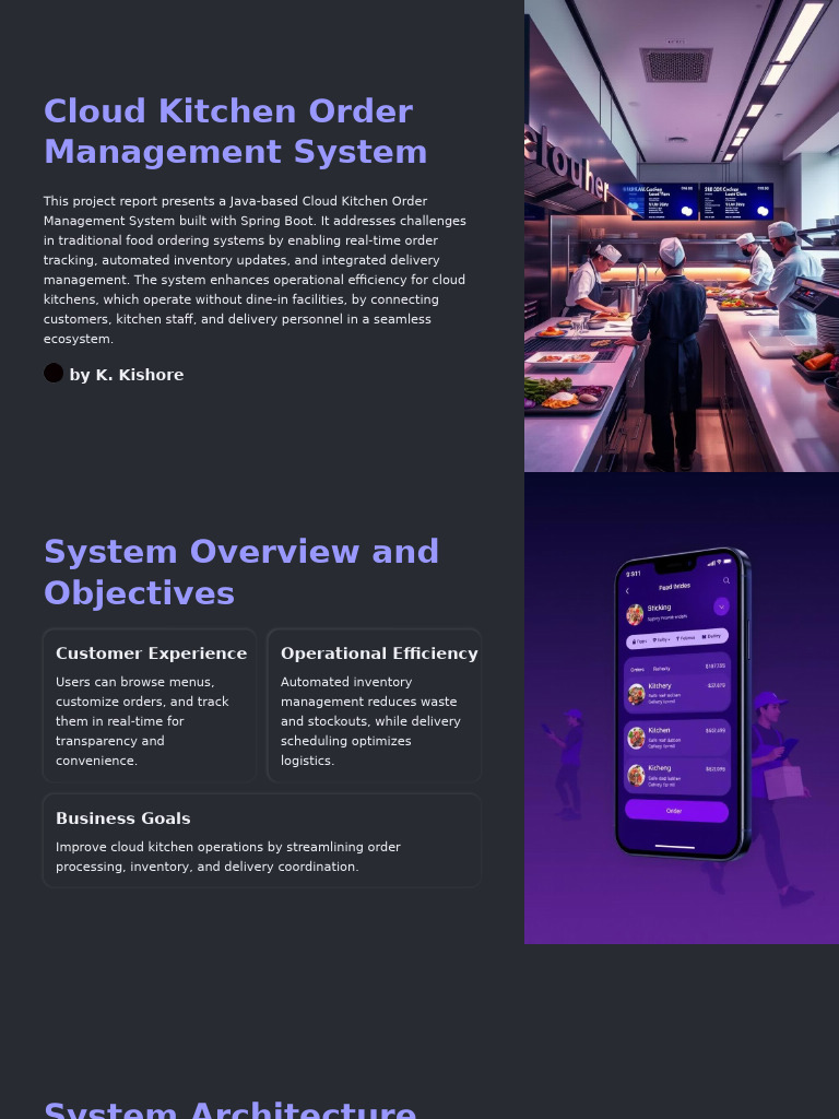 Cloud Kitchen Order Management System | PDF | Databases | Cloud Computing