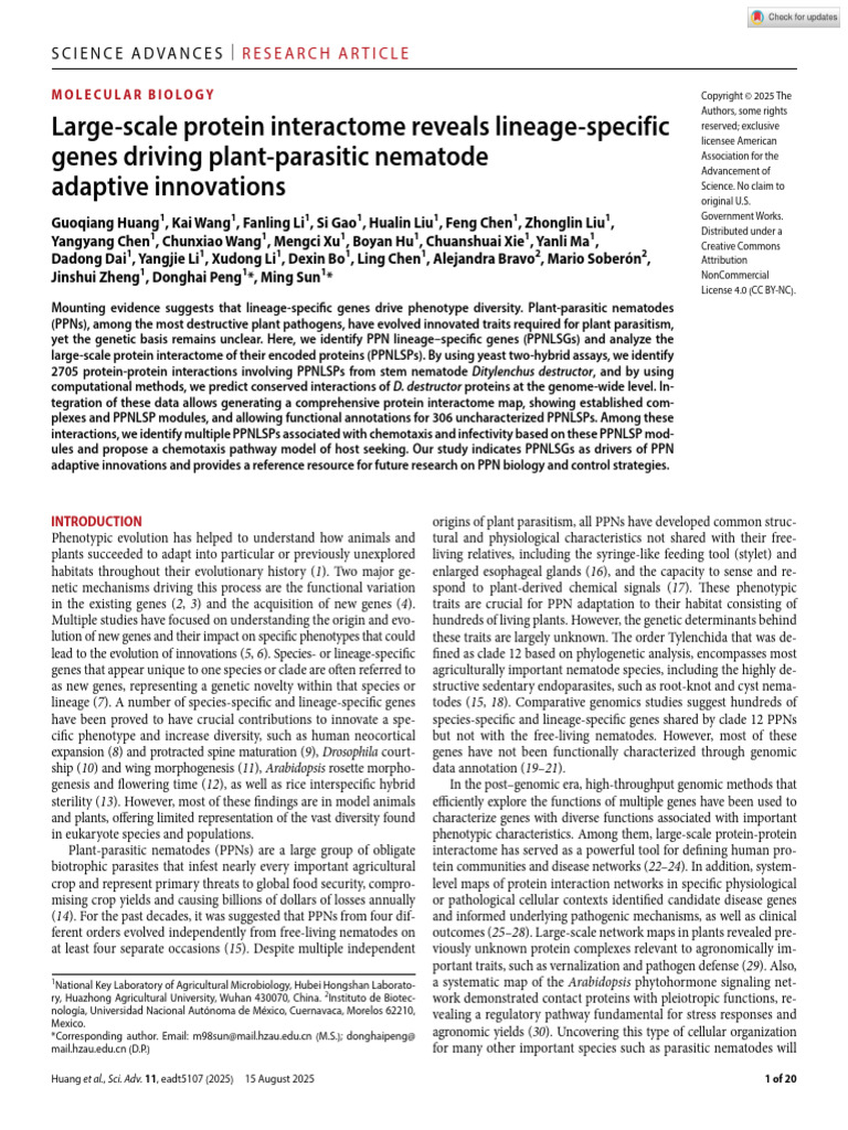 Sciadv Adt5107 | PDF | Protein–Protein Interaction | Gene