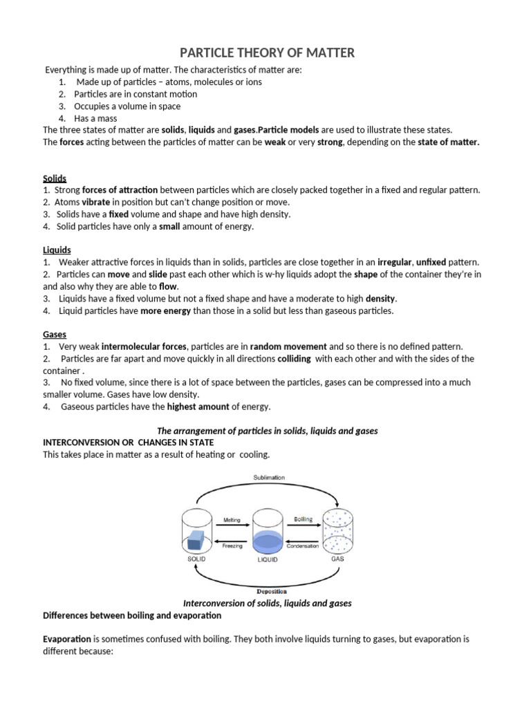 Understanding Particle Theory of Matter | PDF | Gases | Liquids