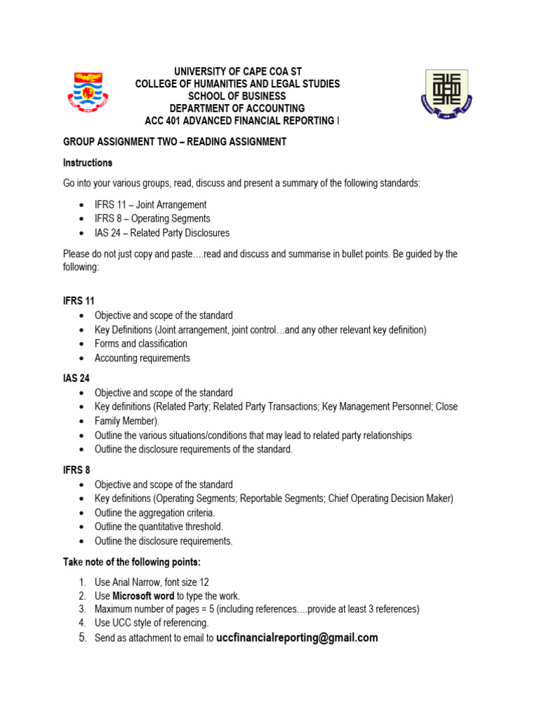 ACC401 2023 Group Assignment 2 | PDF