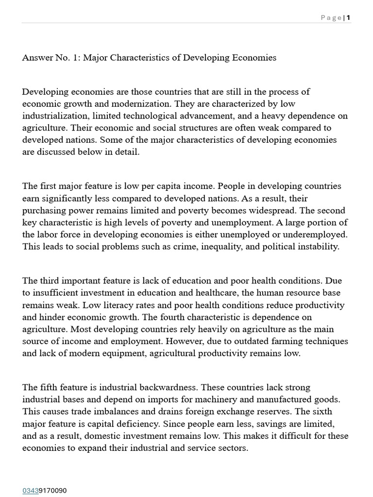 406 English Solved Sprin25 | PDF | Agriculture | Developing Country