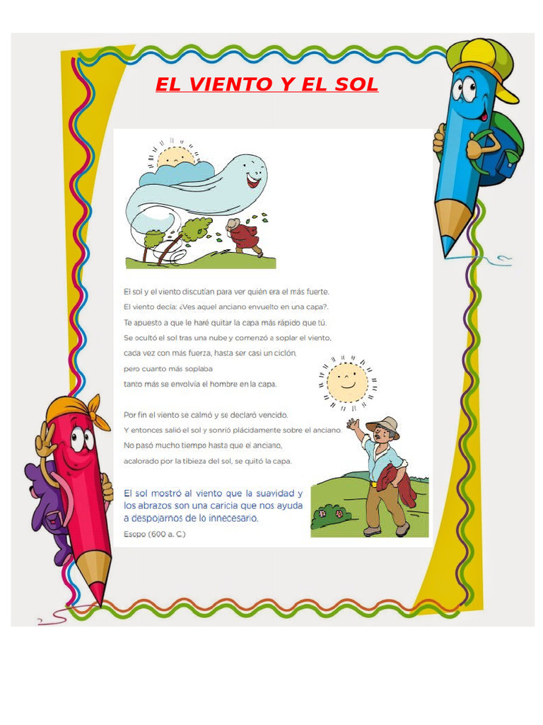 Anexo1 El Viento y El Sol | PDF