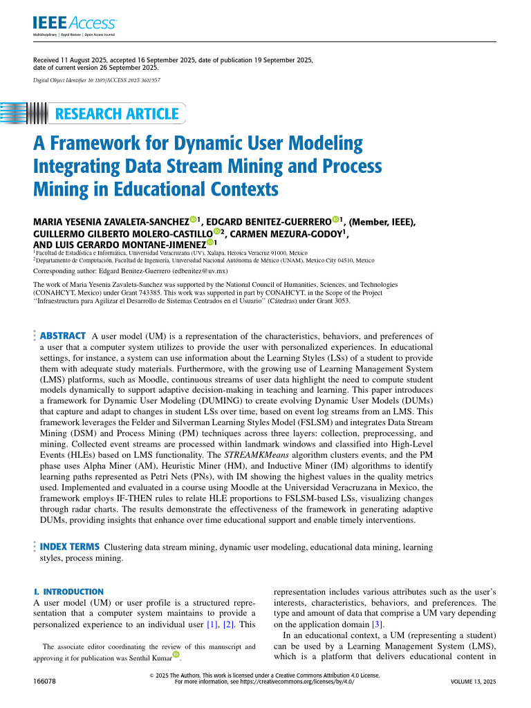 A Framework for Dynamic User Modeling Integrating Data Stream Mining and Process Mining in ...