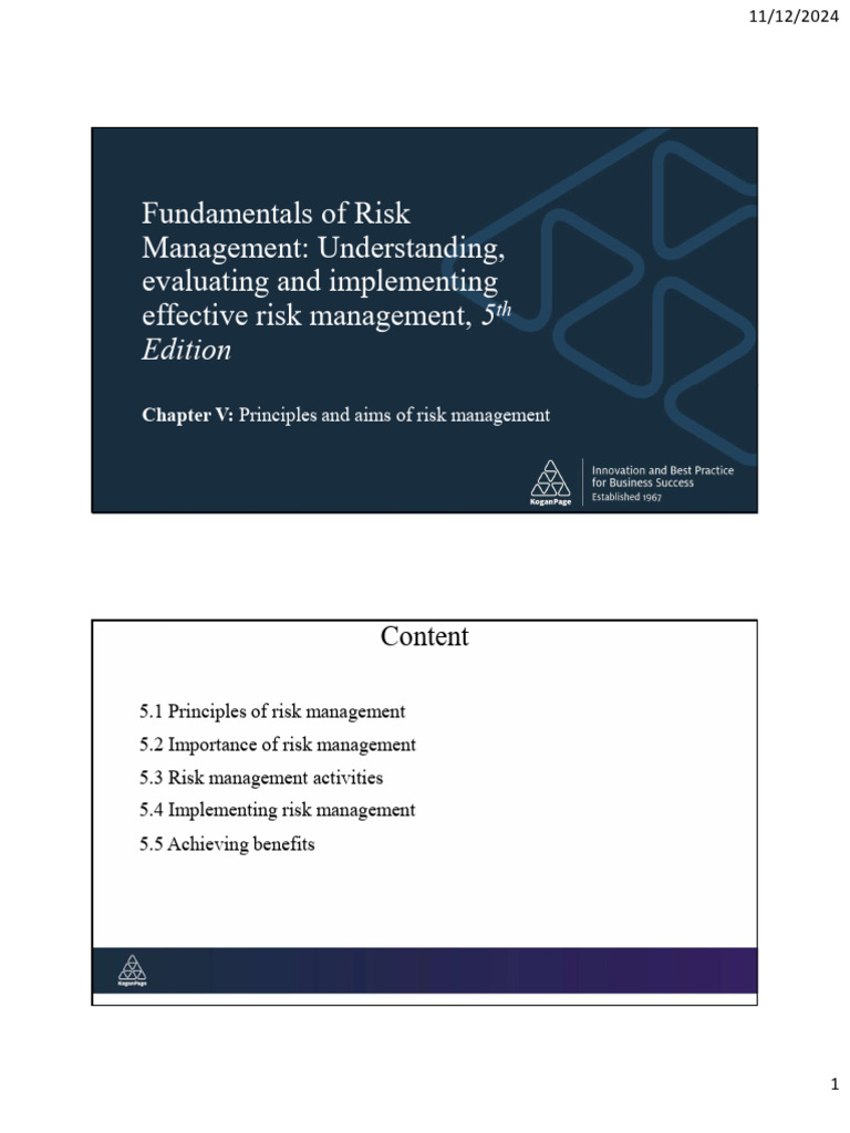 Session 3 | PDF | Risk Management | Risk