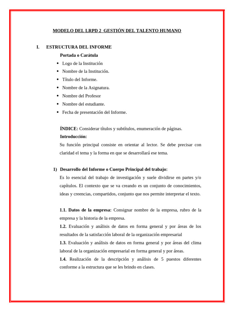 Modelo Del LRPD 2 - GTH | PDF
