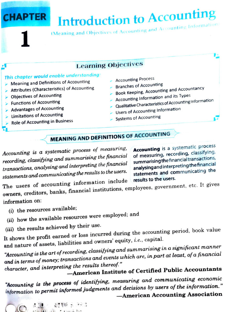 CH 1 Accounts 11th | PDF