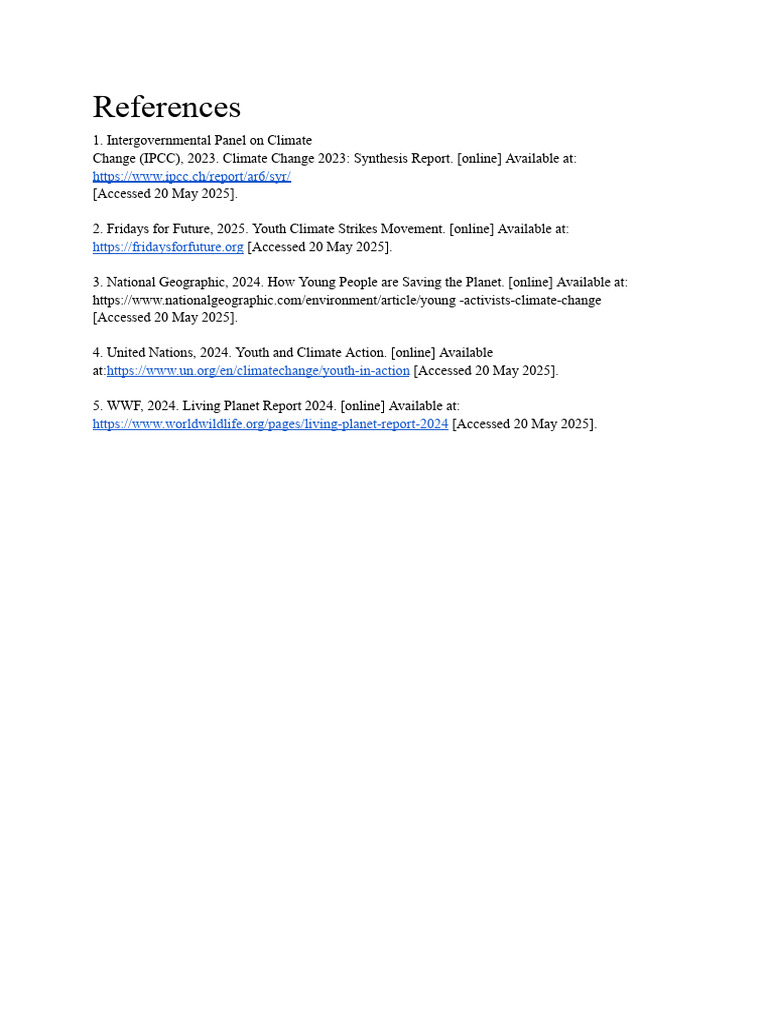 Youth Climate Action Resources 2024 | PDF