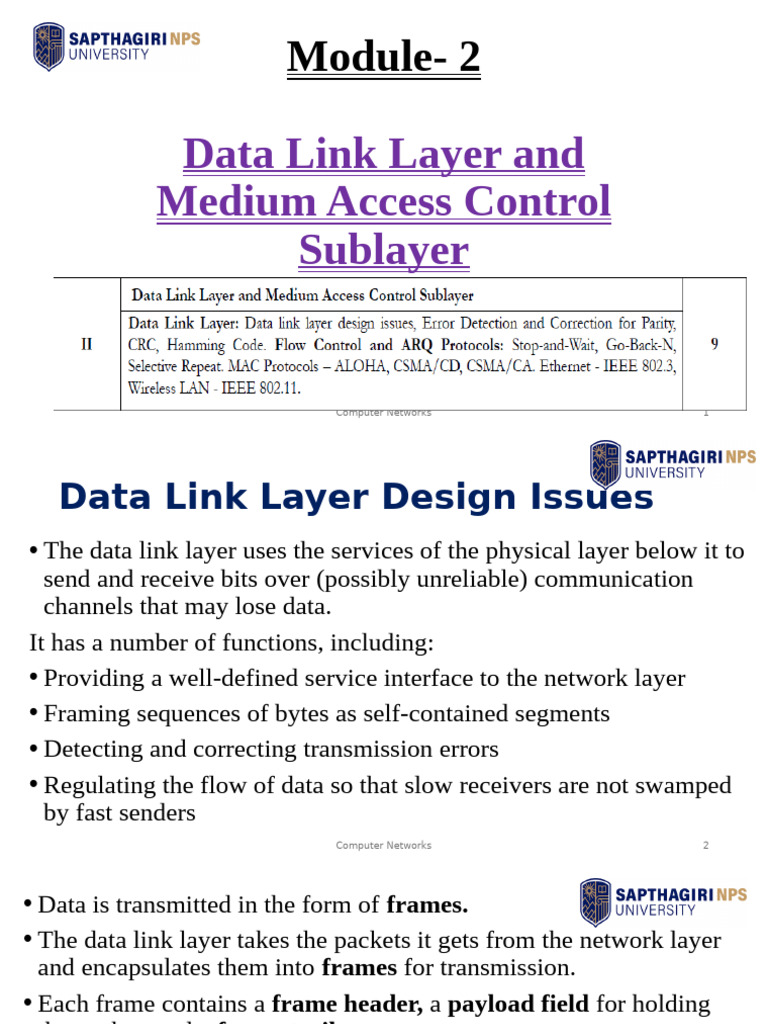 Final CN - Module2 | PDF | Error Detection And Correction | Ethernet