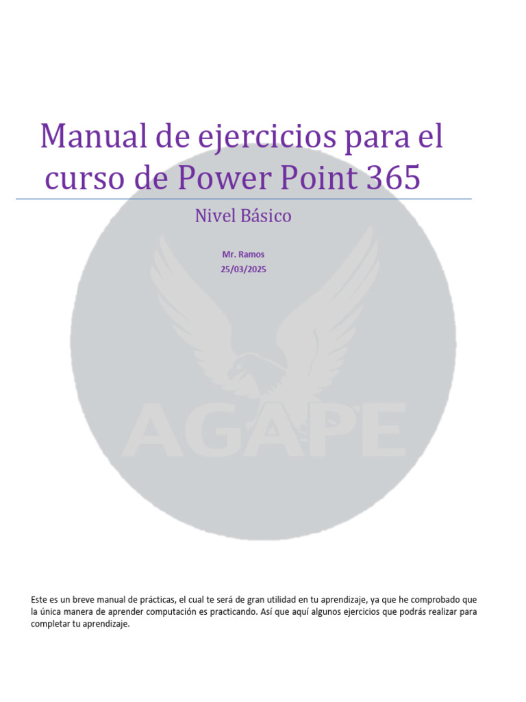 Manual de Ejercicios de Power Point | PDF | Aprendizaje