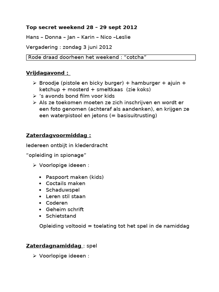 Top Secret Weekend 28 | PDF