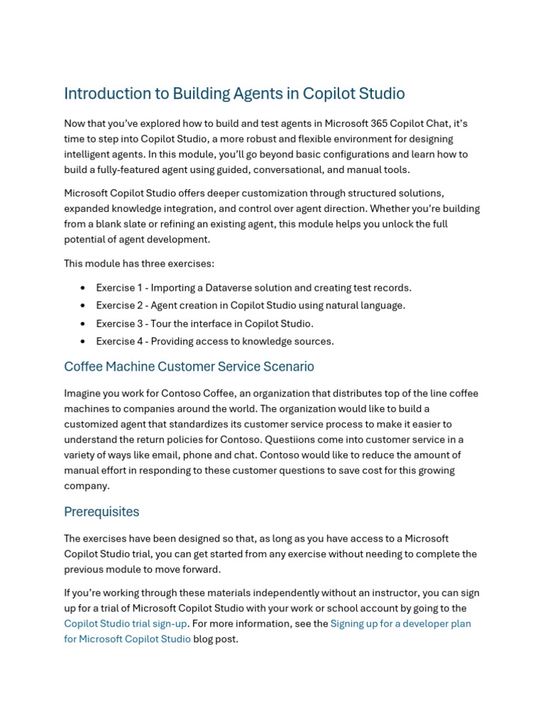 M02 Agent Creation in Copilot Studio | PDF | Command Line Interface | Artificial Intelligence