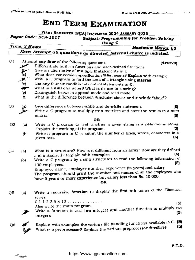 Question Paper | PDF
