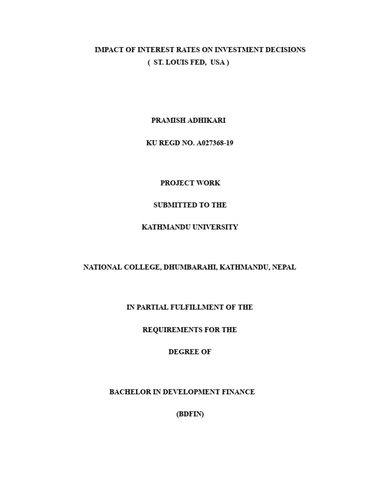 Impact of Interest Rates On Investment D | PDF | Macroeconomics | Interest
