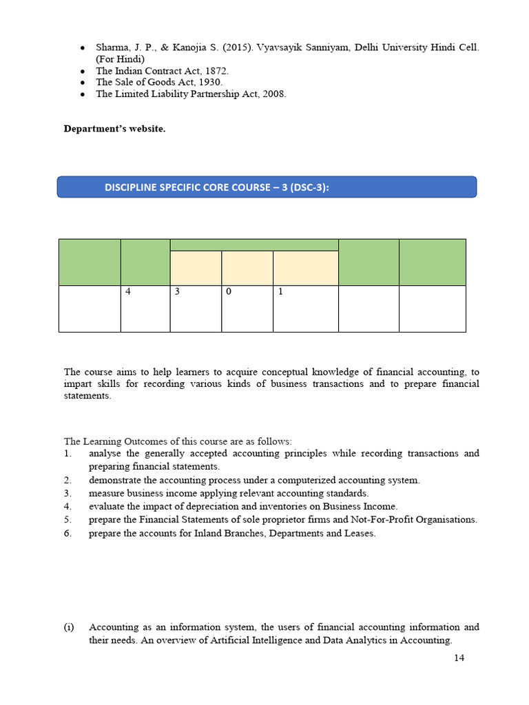 Financial Accounting Course Syllabus | PDF | International Financial ...