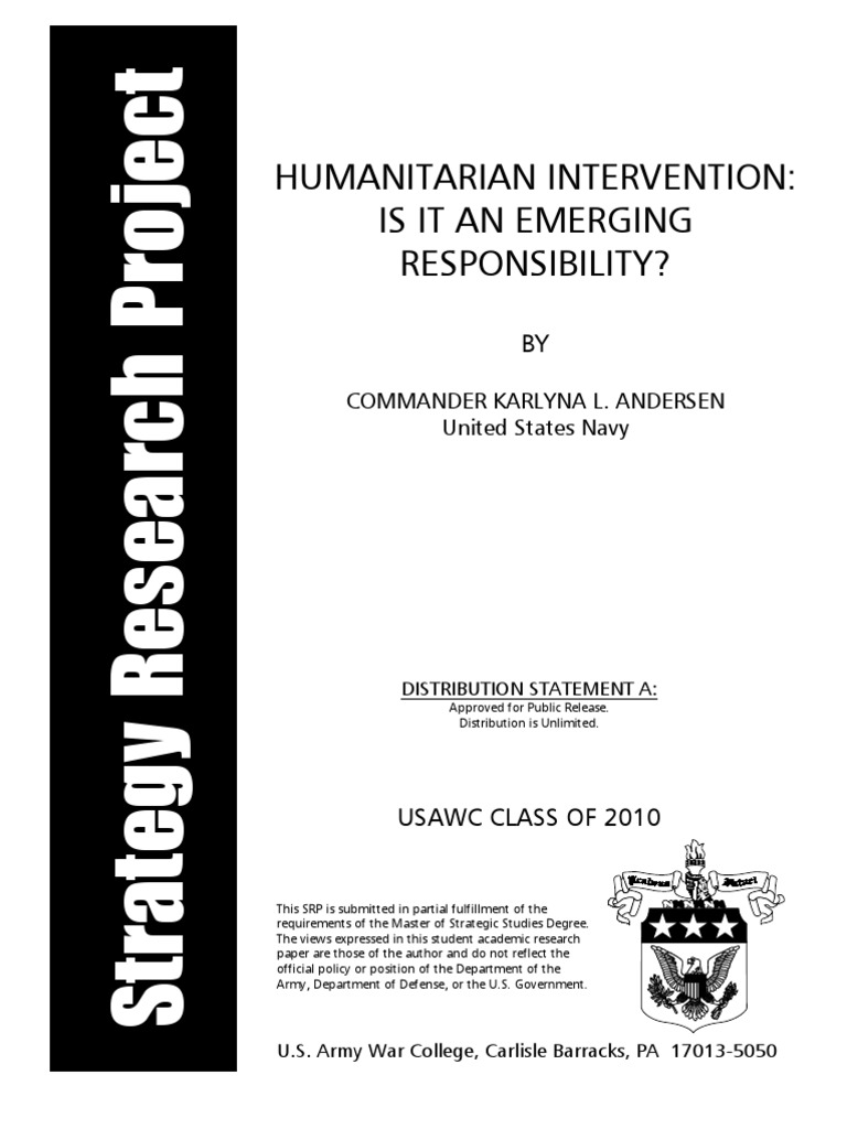 Humanitarian Intervention - Is It An Emerging Responsibility | PDF ...