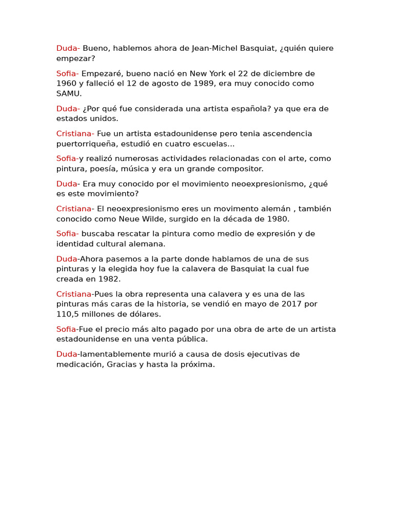 Jean-Michel Basquiat: Arte y Legado | PDF