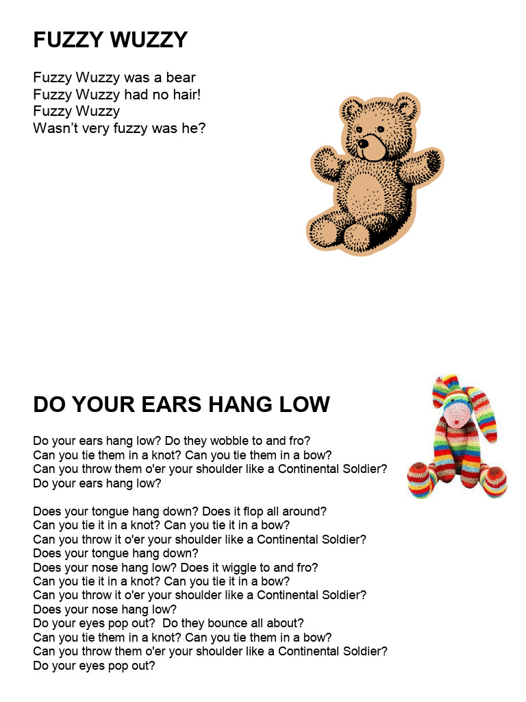 Nursery Rhymes Songs Fingerplays Printable Cards-31-40 | PDF