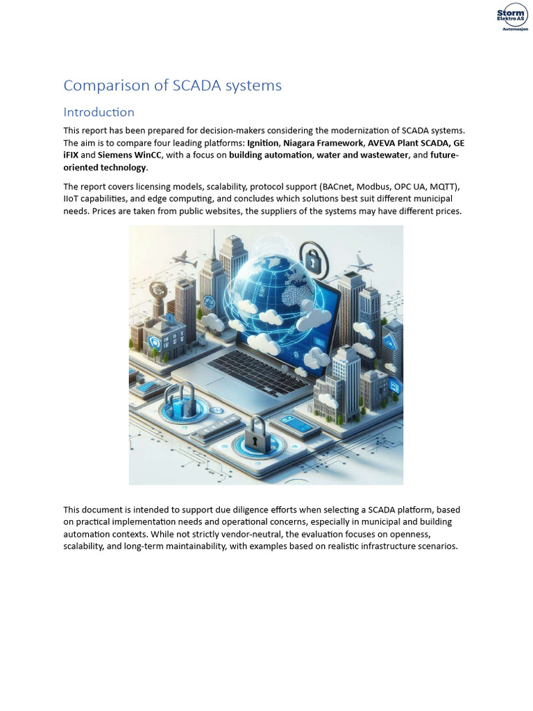 Comparison of SCADA Systems | PDF | Programmable Logic Controller ...