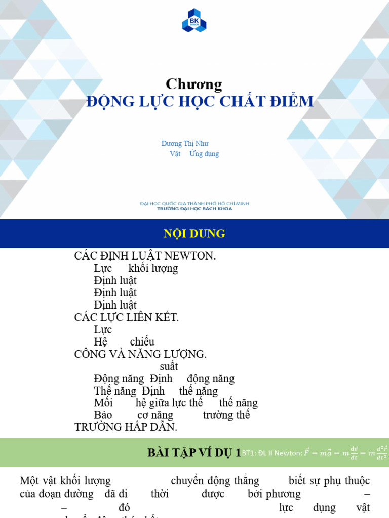 Chuong2 Dong Luc Hoc BT | PDF