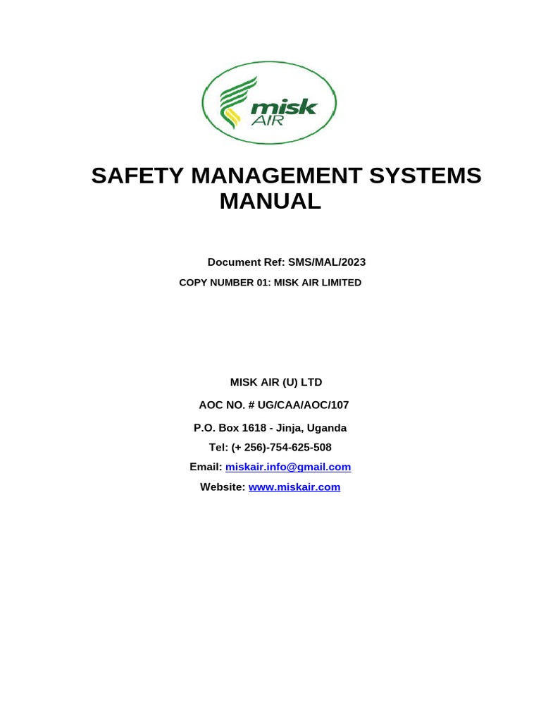 Misk Air Safety Management Manual | PDF | Risk | Risk Management