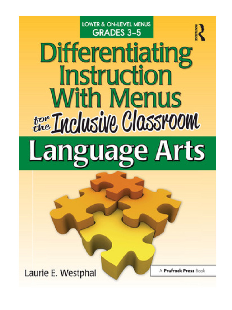 Differentiating Instruction With Menus for the Inclusive Classroom: Language Arts (Grades 3-5) | PDF