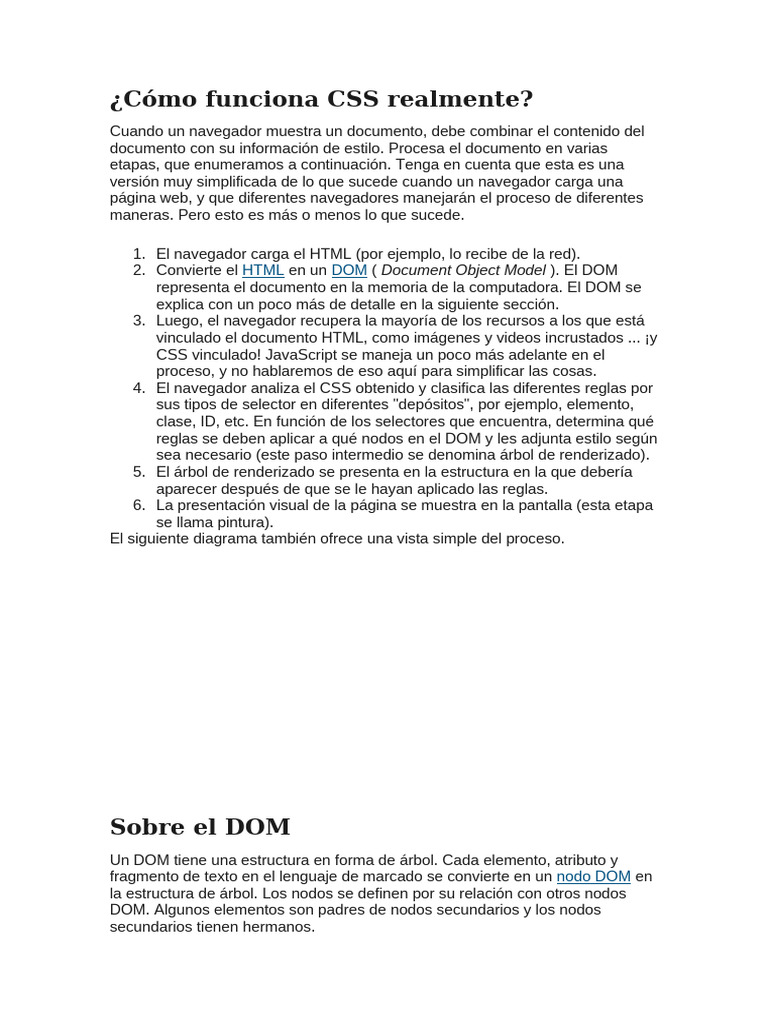Cómo Funciona CSS Realmente | PDF | Modelo de objeto de documento | HTML