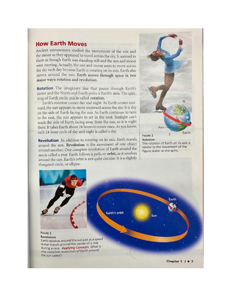 Earth Rotation and Revolution Reading | PDF