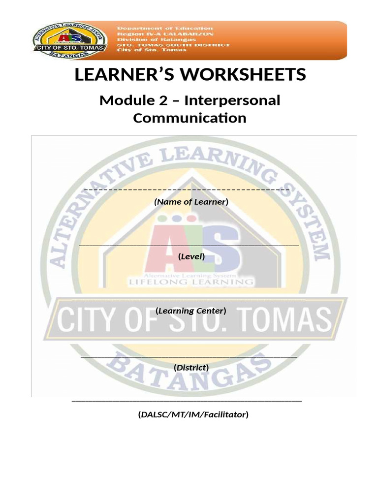 2 Module 2 - Worksheets | PDF | Philippines