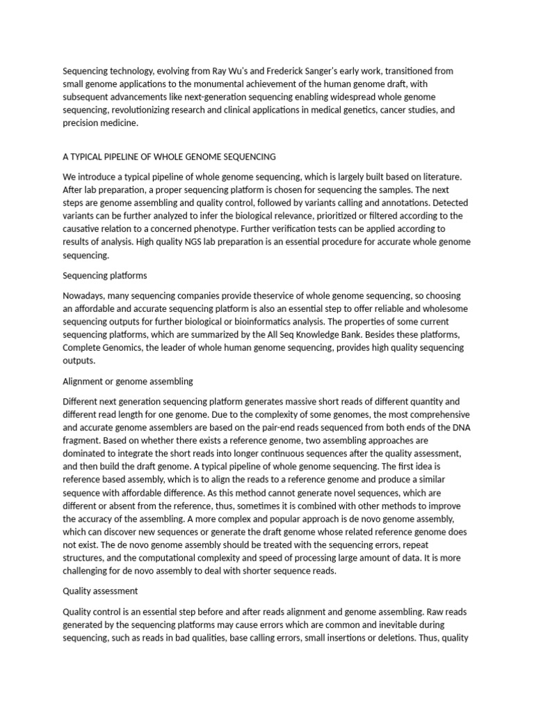 With the Rapid Development of Sequencing Technology and Lower Cost of ...