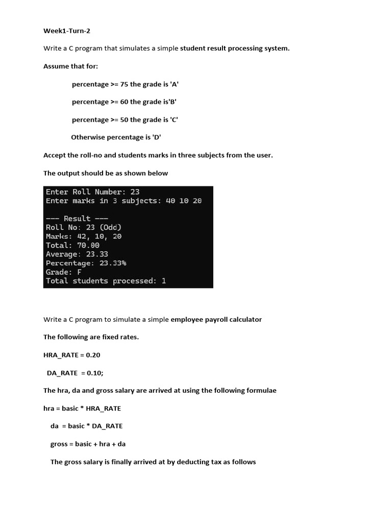 ?week-1 Turn2 Problem Statements | PDF