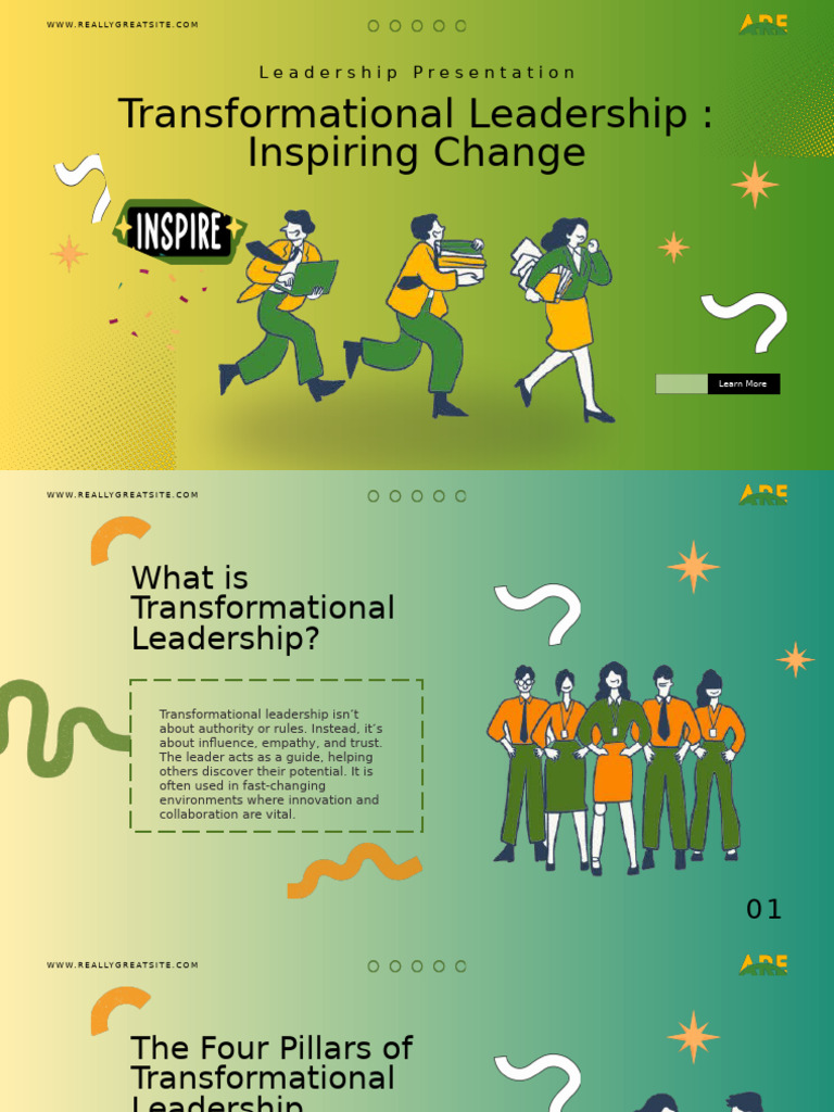 Yellow Green and White Illustrated Leadership Presentation | PDF ...