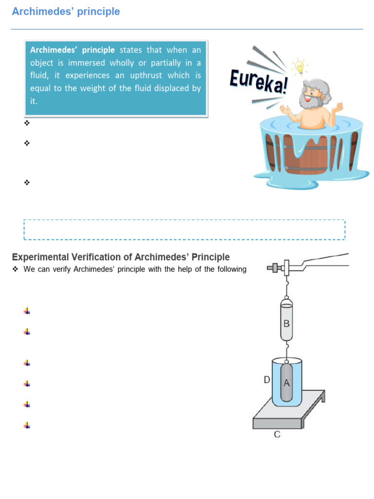 Understanding Archimedes' Principle and Density | PDF | Density | Buoyancy