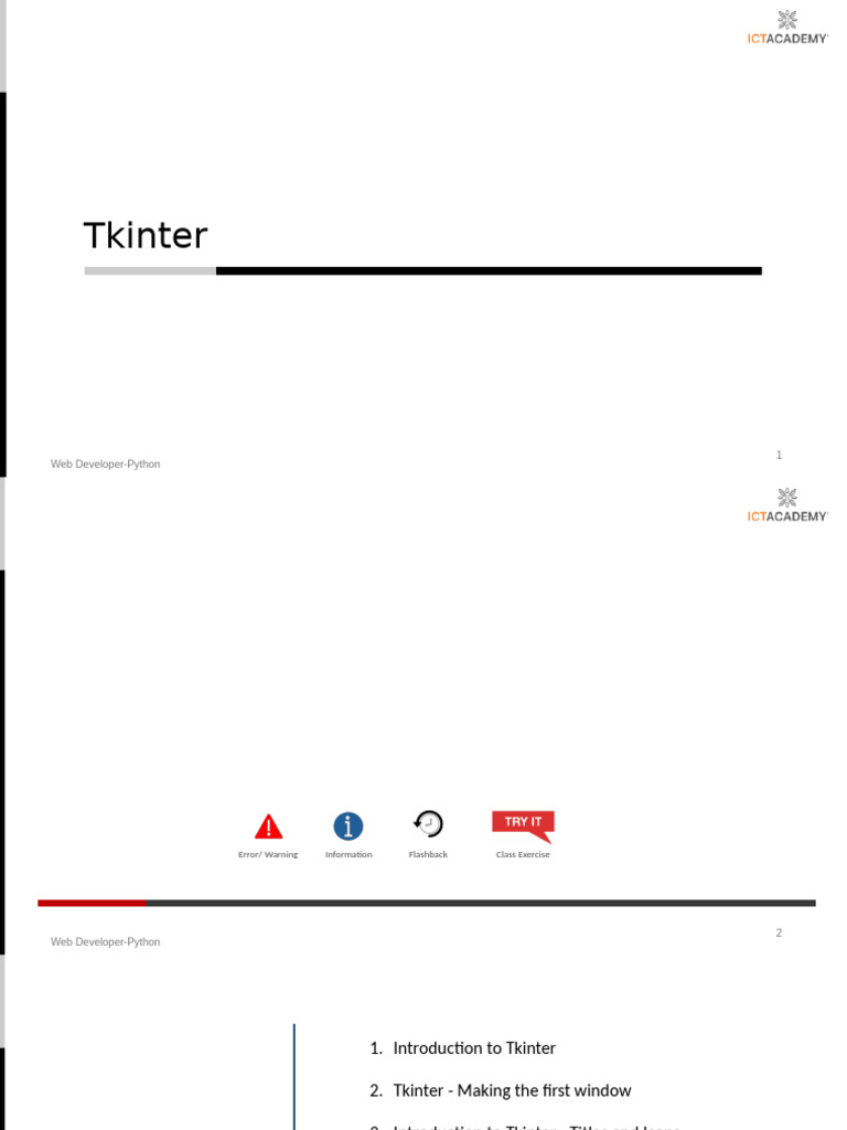 2.2 - Tkinter (1) | PDF | Graphical User Interfaces | Button (Computing)