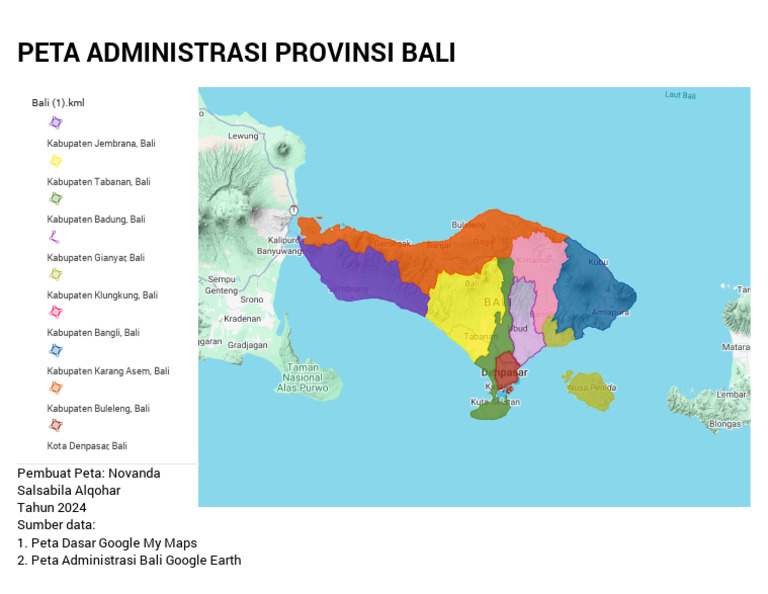 Peta Administrasi Provinsi Bali 2024 | PDF