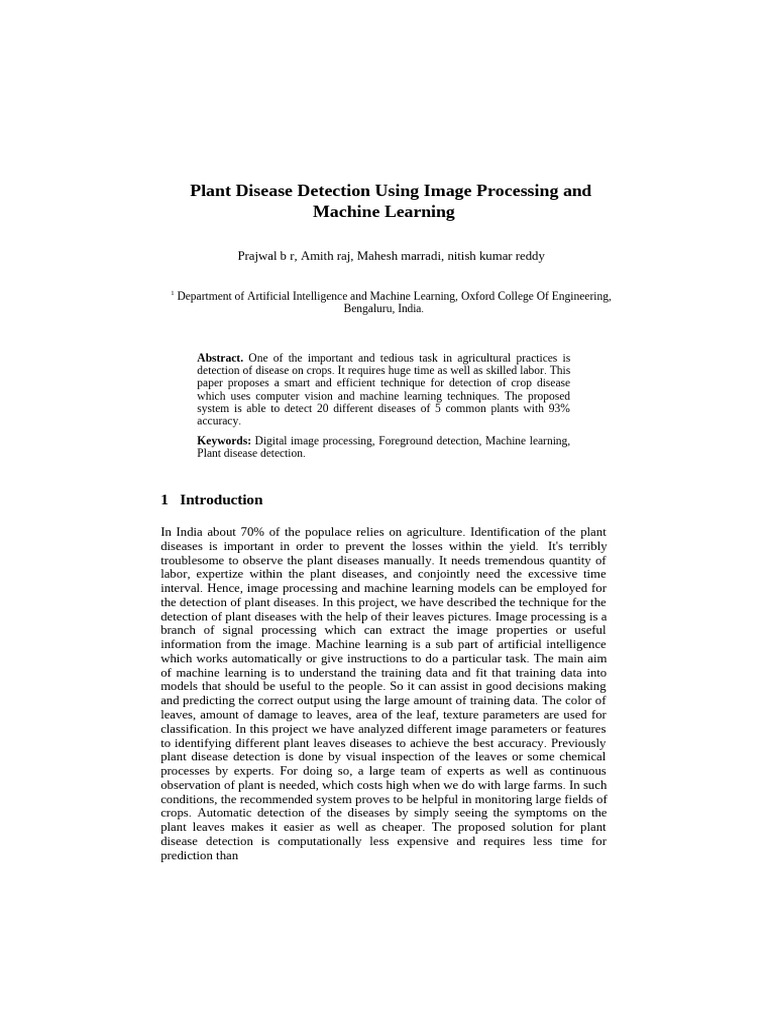 Plant Disease Research Paper | PDF | Receiver Operating Characteristic ...