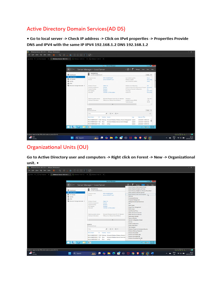 INT 249 CA1 | PDF | Active Directory | Directory (Computing)