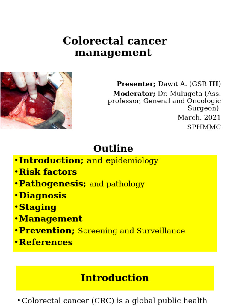 CRC Management DAVA | PDF | Colorectal Cancer | Cancer