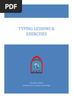 Beginner Typing Practice Exercises | PDF | Text | Writing
